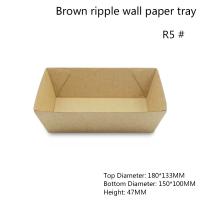 China Flexo Printing Leakage Proof Paper Disposable Serving Tray for sale
