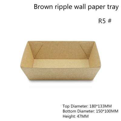 China Flexo Printing Leakage Proof Paper Disposable Serving Tray for sale