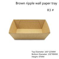 China Flexo Printing Leakage Proof Paper Disposable Serving Tray for sale