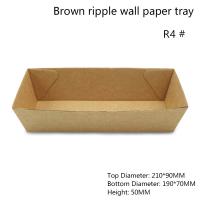 China Flexo Printing Leakage Proof Paper Disposable Serving Tray for sale