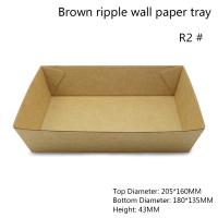 China Flexo Printing Leakage Proof Paper Disposable Serving Tray for sale