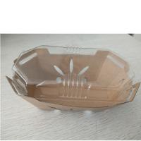 China Recyclable 350gsm Kraft Paper Fruit Tray With PET Lid for sale