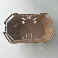 China Recyclable 350gsm Kraft Paper Fruit Tray With PET Lid for sale