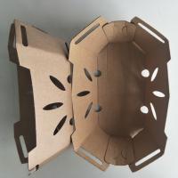 China Recyclable 350gsm Kraft Paper Fruit Tray With PET Lid for sale