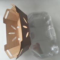 China Recyclable 350gsm Kraft Paper Fruit Tray With PET Lid for sale