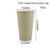 China Biodegradable Bamboo Fiber PLA Paper Drinking Cups ISO9001 for sale