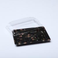 China Recyclable Disposable Plastic Sushi Tray OEM With Anti Fog Lid for sale