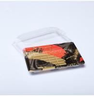 China Recyclable Disposable Plastic Sushi Tray OEM With Anti Fog Lid for sale