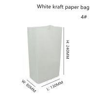 China Recyclable 60gsm 70gsm White Kraft Paper Carry Bags For Food Packaging for sale