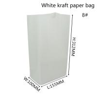 China Recyclable 60gsm 70gsm White Kraft Paper Carry Bags For Food Packaging for sale