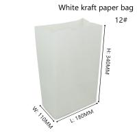 China Recyclable 60gsm 70gsm White Kraft Paper Carry Bags For Food Packaging for sale