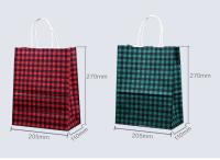 China Recyclable 128gsm White Kraft Paper Shopping Bag With Drawstring Handle for sale