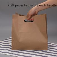 China 80gsm 100gsm 120gsm Kraft Paper Bag With Die Cut Handle for sale