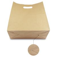 China 80gsm 100gsm 120gsm Kraft Paper Bag With Die Cut Handle for sale
