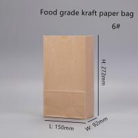 China ISO9001 Biodegradable Brown Bakery Paper Bag for sale