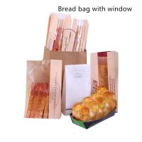 China Recyclable PE Coated Kraft Paper Lunch Bag For Toast Bread for sale