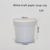 China 12oz 16oz 320gsm White Kraft Paper Eco Takeaway Containers for sale