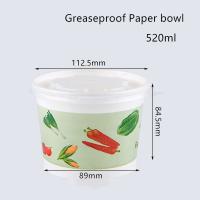 China Flexo Printing Greaseproof Disposable Paper Bowl For Soup for sale
