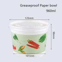 China Flexo Printing Greaseproof Disposable Paper Bowl For Soup for sale