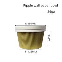 China Ripple Wall Thermal Food Bowl 350ml 520ml 720ml for sale