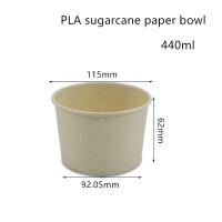 China Compostable PLA Sugarcane Paper Soup Bowl Takeaway Container for sale