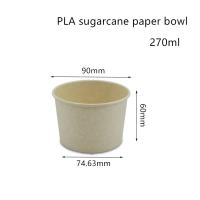 China Compostable PLA Sugarcane Paper Soup Bowl Takeaway Container for sale