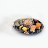 China Disposable Paper Tray Biodegradable Containers Pulp Lid Food Packaging Sushi Tray for sale