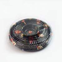 China Round Food Grade Plastic 5 Divided Sushi Packing Box for sale