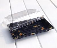 China Food Plastic Container Japanese Sushi Tray Disposable Plastic Takeaway Food Packaging Box for sale