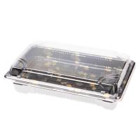 China Food Grade PS Plastic Sushi Trays Disposable With Anti Fog Lids for sale