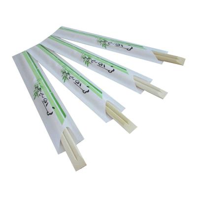 China Customized Logo Sushi Twin Tensoge Round Chopsticks Paper Opp Wrapped for sale