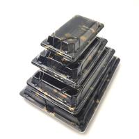 China Disposable PS Plastic Sushi Tray With Transparent Lid for sale