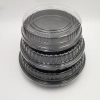 China Disposable PS Plastic Sushi Tray With Transparent Lid for sale