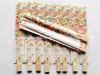 China Half Sleeve Paper Wrapped Bamboo Chopsticks Length 23cm for sale