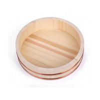 China Diameter 39cm white pine Wooden Hangiri Rice Mixing Bowl for sale