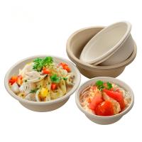China Pulp Compostable Salad Bowl 350ml 400ml 460ml 500ml 680ml for sale