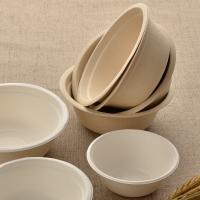 China Pulp Compostable Salad Bowl 350ml 400ml 460ml 500ml 680ml for sale