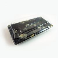 China OEM PS Plastic Disposable Sushi Tray With Anti Fog Lid for sale