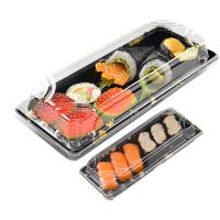 China Recyclable Plastic Sushi Takeaway Containers With Clear Lid for sale
