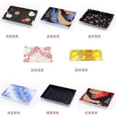 China Sushi Packing Container Take Out Food Disposable Trays Carry Storage Rack for sale