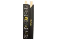 China 21cm Twins Bamboo Chopsticks For Sushi Half Paper Packing for sale