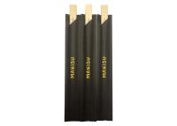China Thickness 5.0mm Twins Natural Bamboo Disposable Chopsticks for sale