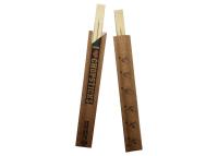 China Eco Friendly Nature 21cm Twins Disposable Bamboo Chopsticks With Sleeve for sale