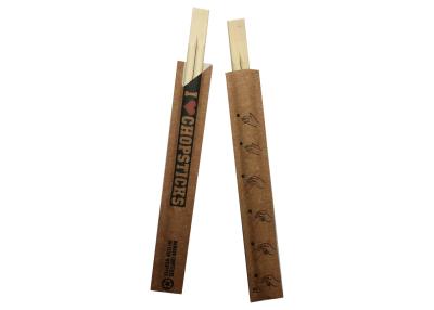 China Eco Friendly Nature 21cm Twins Disposable Bamboo Chopsticks With Sleeve for sale