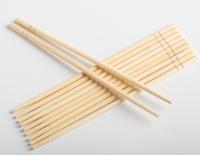 China OPP Wrapped Disposable Natural Round Bamboo Chopsticks for sale