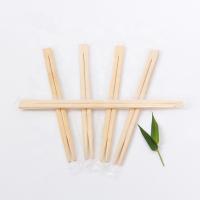China Square Natural Mao Bamboo disposable Chopsticks With Plastic Sleeve for sale