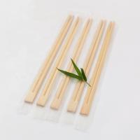 China Chinese Natural Twins Disposable Bamboo Chopsticks Custom Printed Logo 21cm for sale