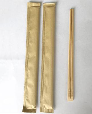 China Disposable Bamboo Eco Friendly Chopsticks With Kraft Paper Packing for sale