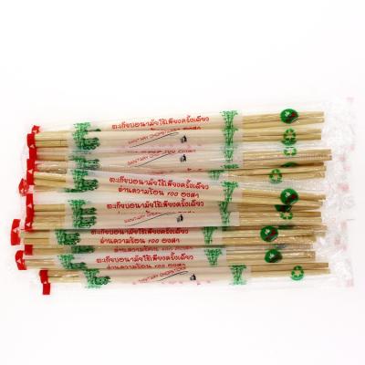 China OPP Wrapped Disposable Natural Round Bamboo Chopsticks for sale