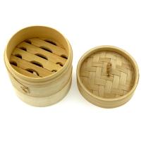 China 3 10 Inch 2 Tier Bamboo Steamer Basket For Dumpling for sale